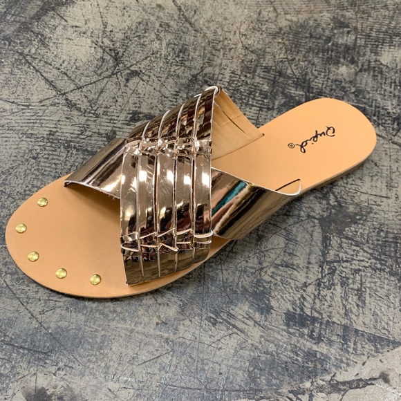 Shoes | Rose Gold Slides | Poshmark